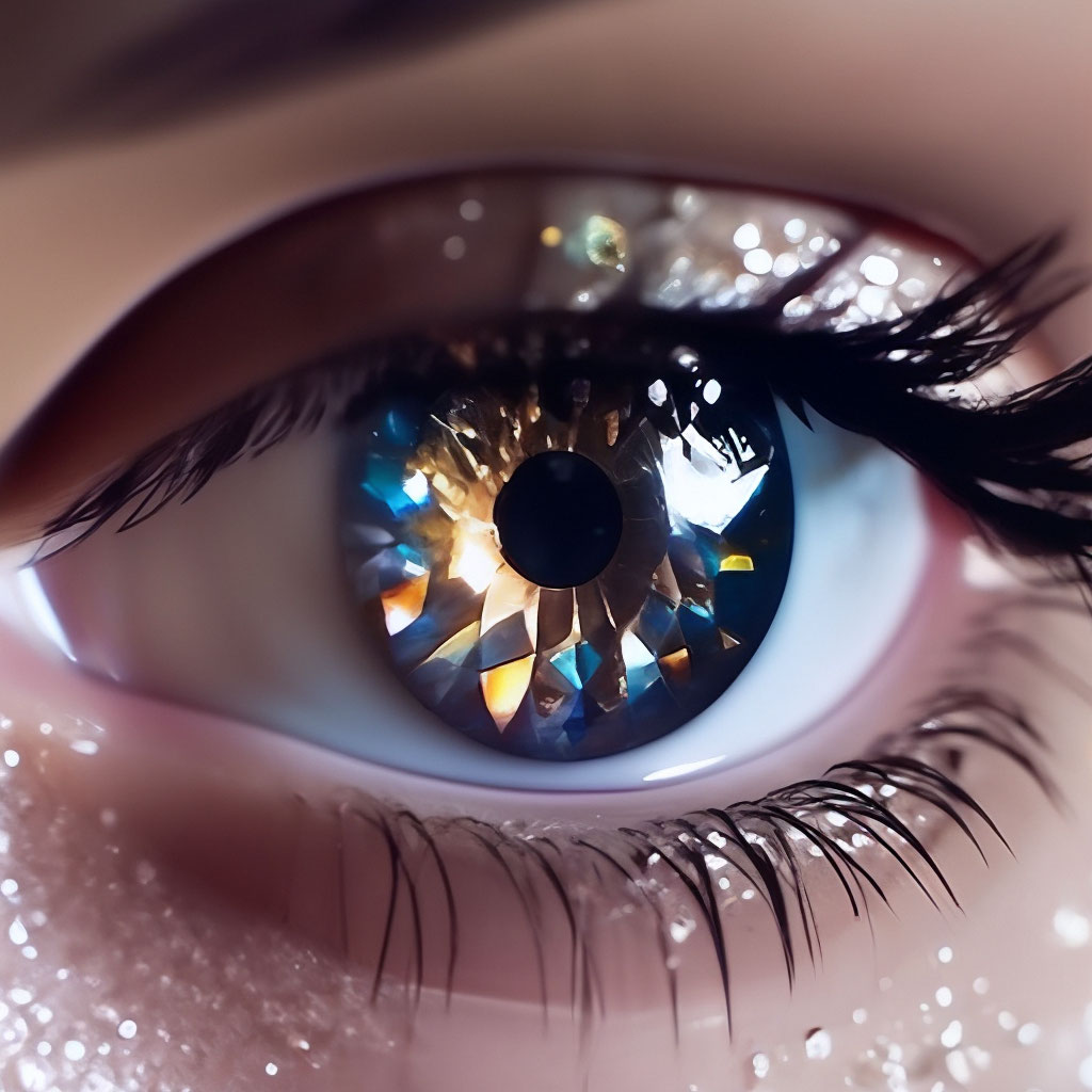 "The diamond of your precious eyes" — image created in Shedevrum
