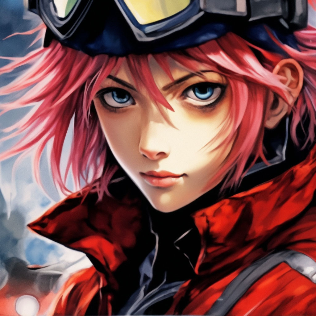 "Gorgeous Villain Haruko Haruhara from FLCL,watercolor." — image ...