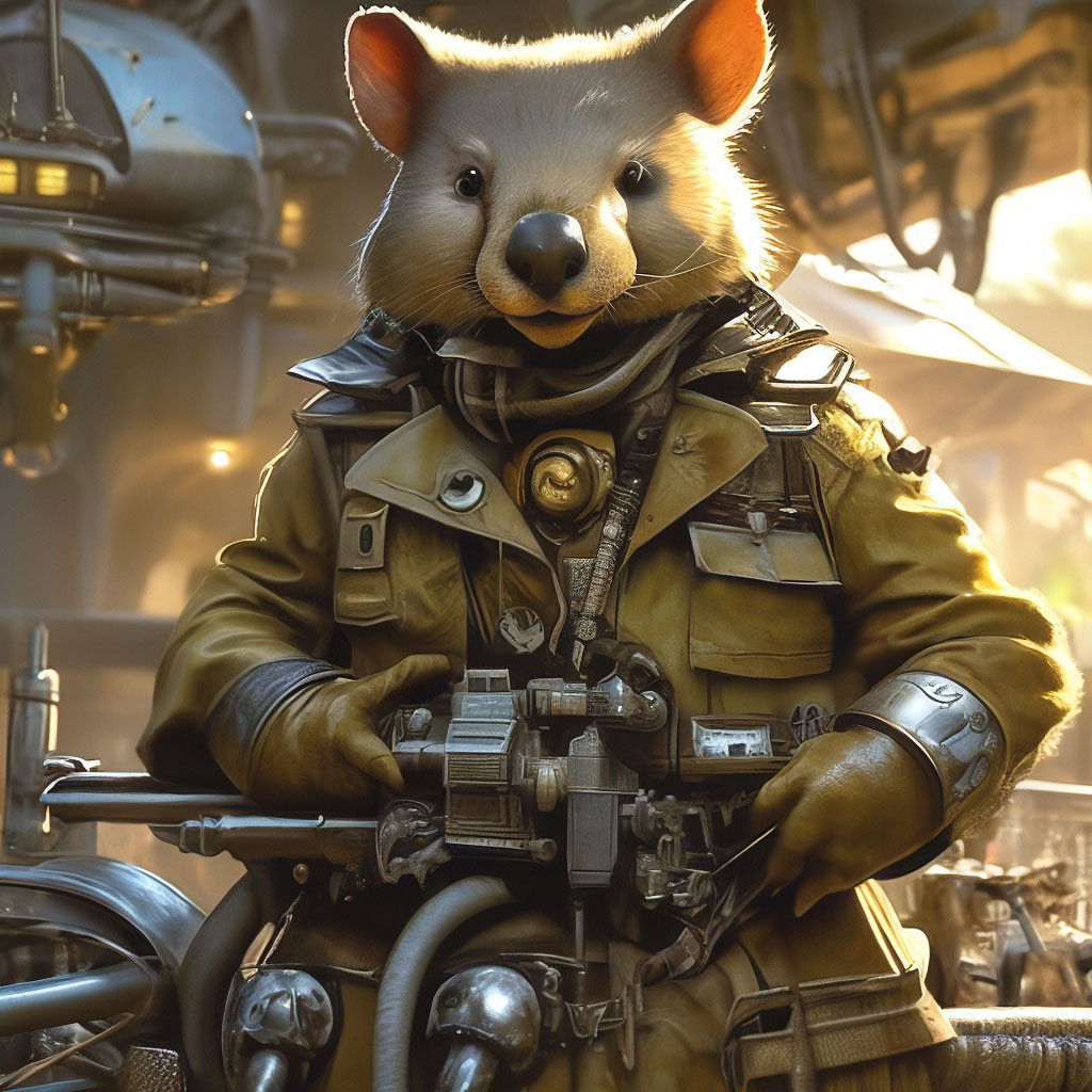 "Wombat batyanya,batyanya wombat" — image created in Shedevrum