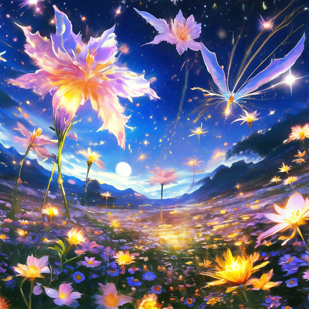 "Magic 🌌 hyperrealism, artwork Ultra symbiosis of entropy and flower ...