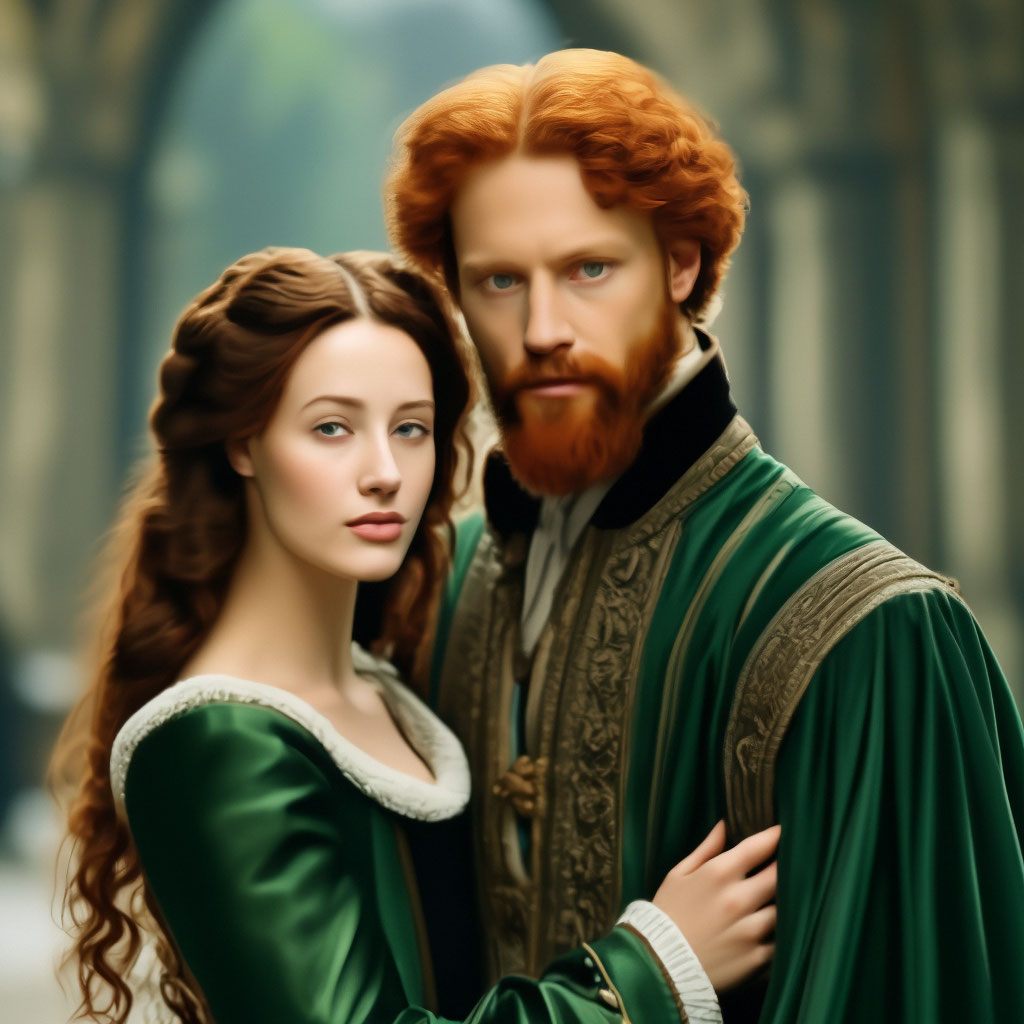 "Anne B.Boleyn beautiful brunette and Henry the eighth Tudor red hair ...