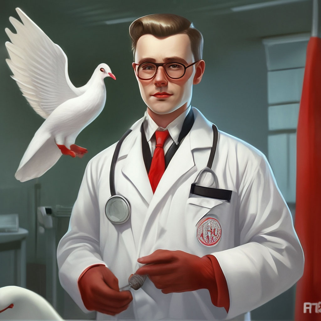 "Meet the Medic! german doctor, elongated face, Hitlerjugend hairstyle ...