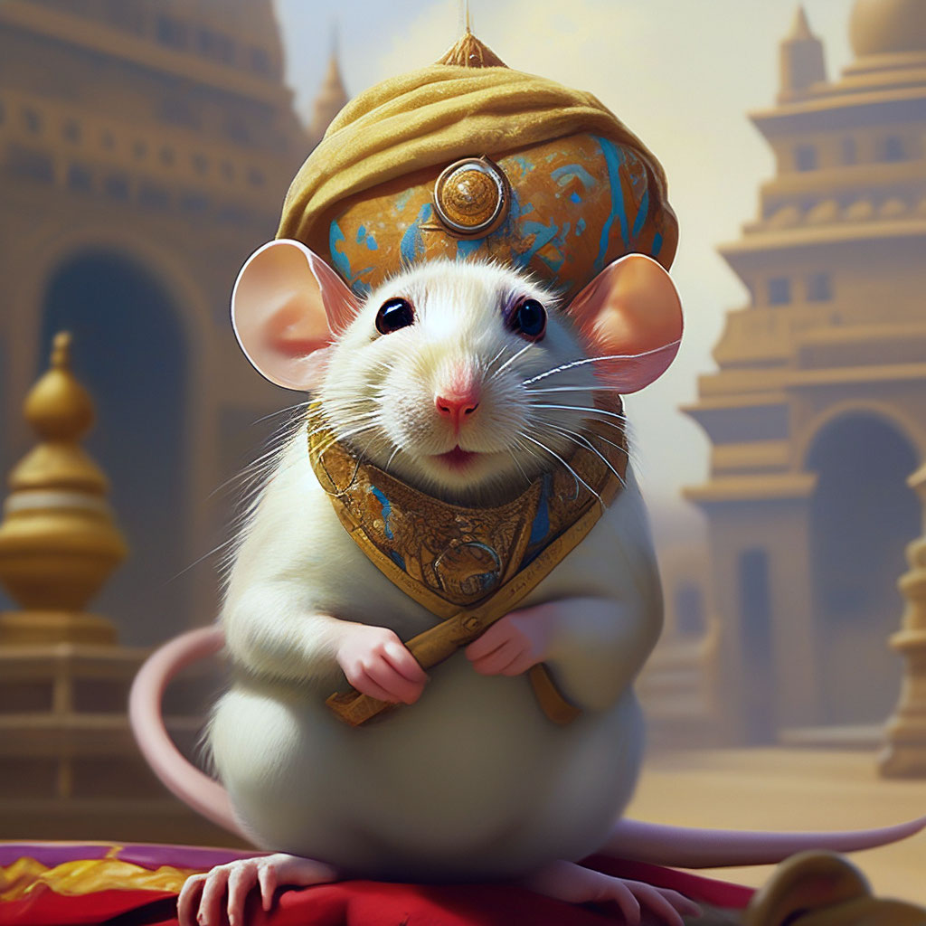 "A rat in a turban" — image created in Shedevrum