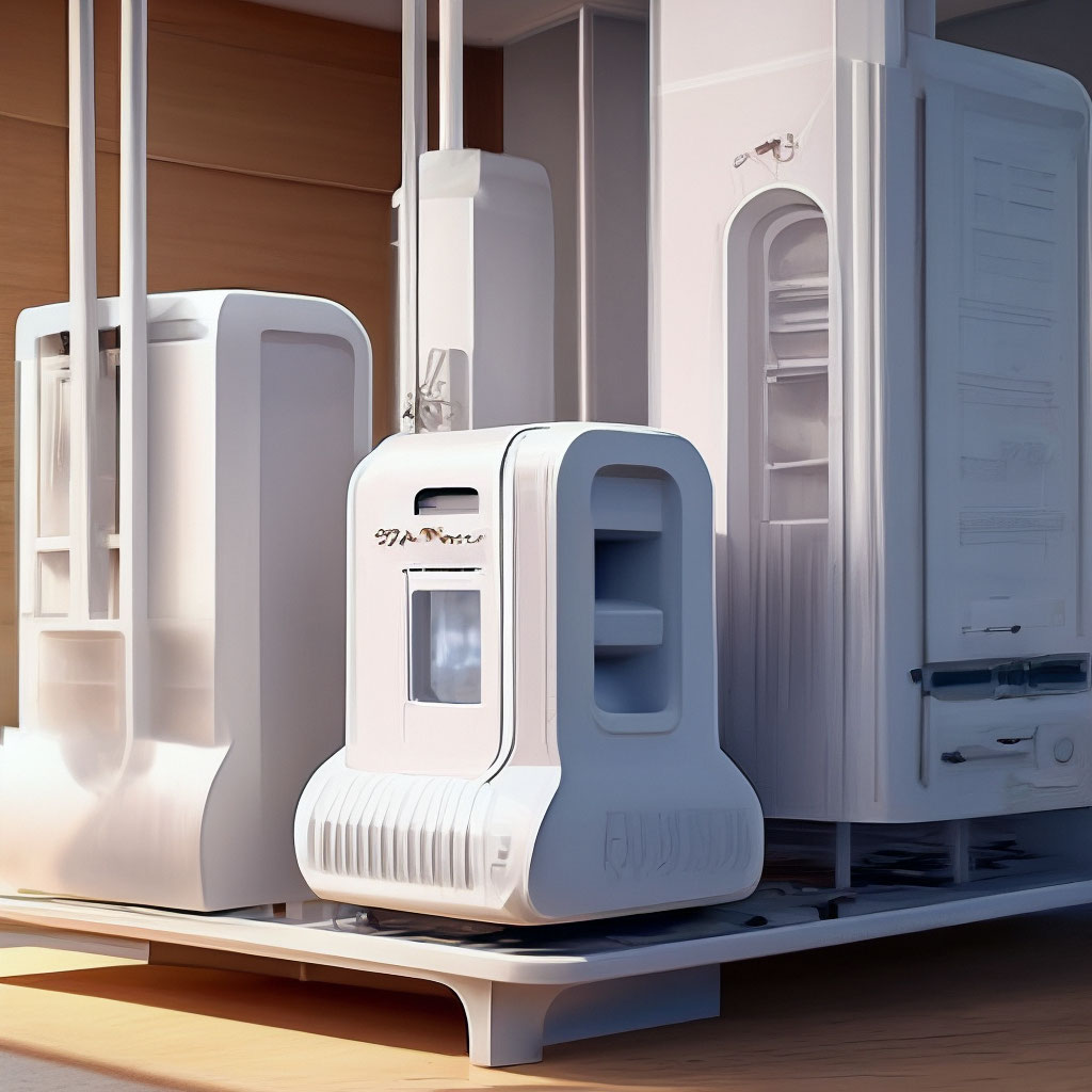 "A home air purification filter in the future. Detailed drawing, high ...