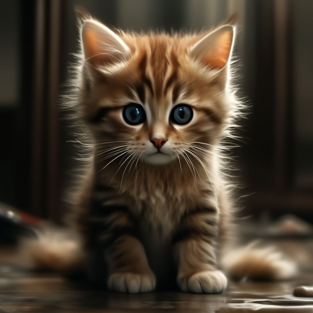 "Little cat" — image created in Shedevrum