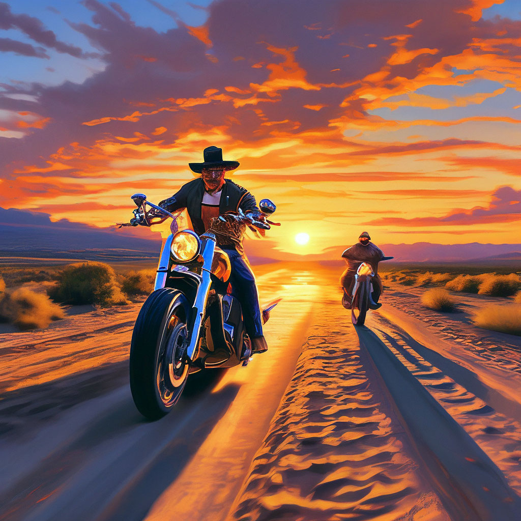 "The Marlboro cowboy, and Harley Davidson, are racing along the nose ...