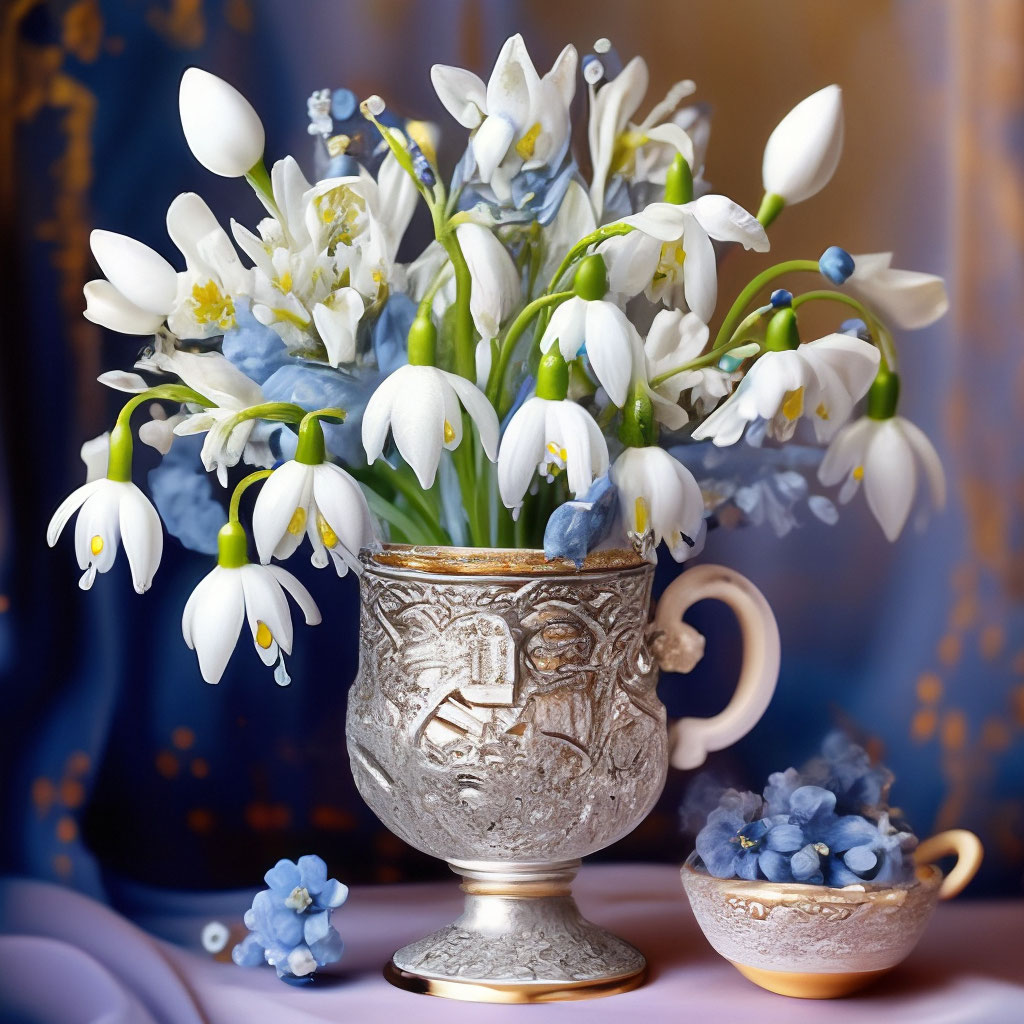 "The composition of the technique of mixed materials, a chic bouquet of ...