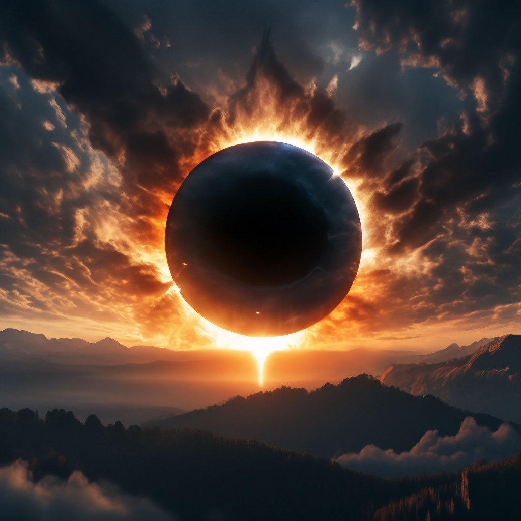 "Solar eclipse" — image created in Shedevrum