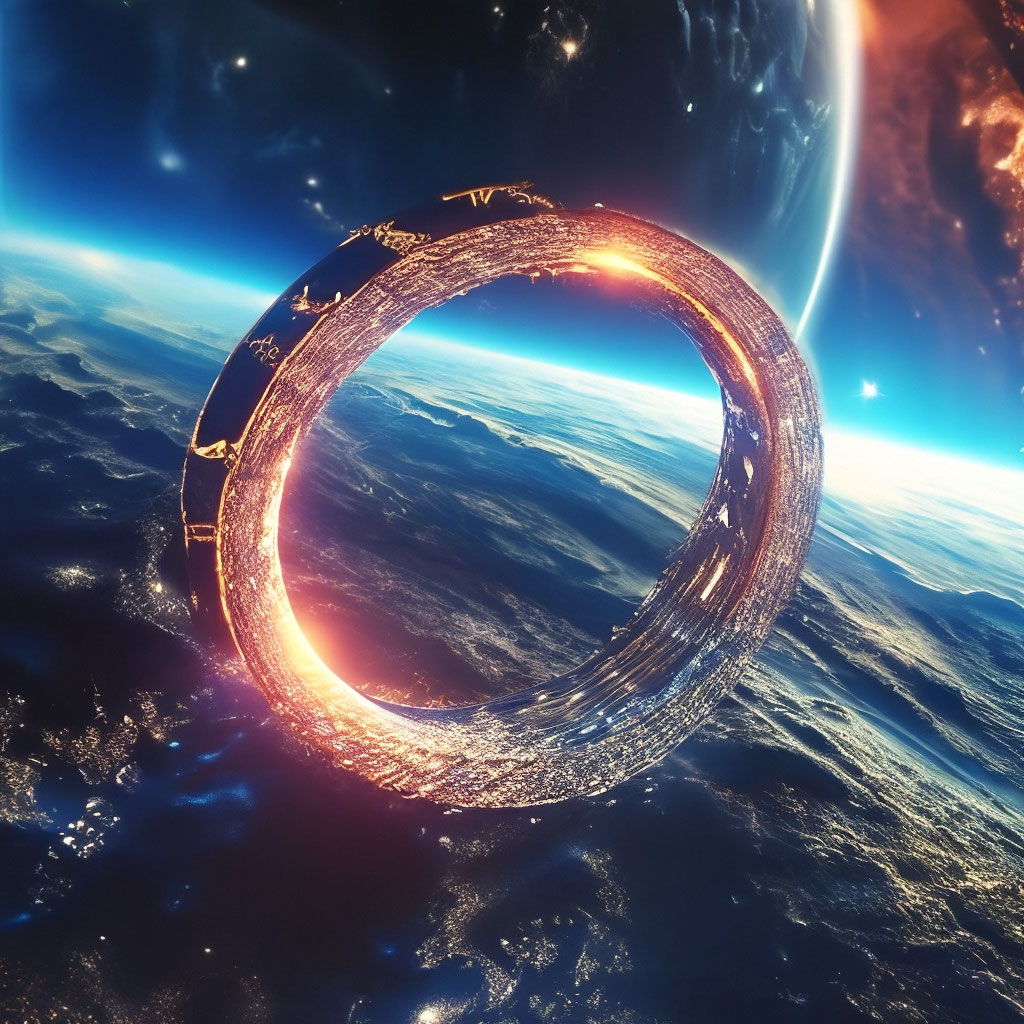 "Galaxy with hidden polar ring, cosmos, beautiful, 64k" — image created ...