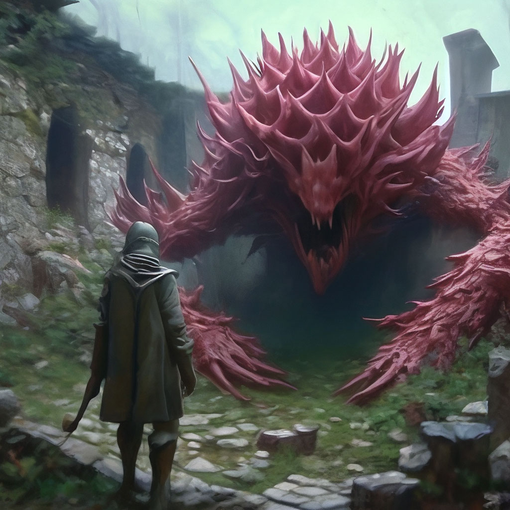 "Rose-monster,flower monster, creepy, horror, mysticism, surrealism ...