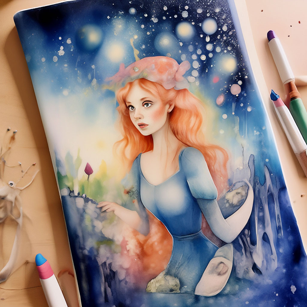 "Fairy tale therapy, watercolor" — image created in Shedevrum