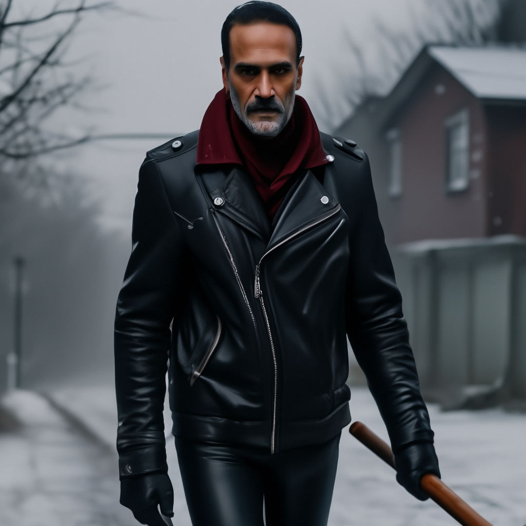 "Negan from The TV Series Walking with Bat Lucy On a Winter Morning ...