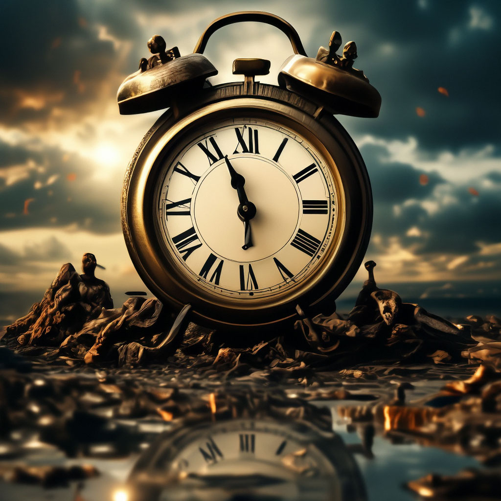 "The clock is ticking" — image created in Shedevrum