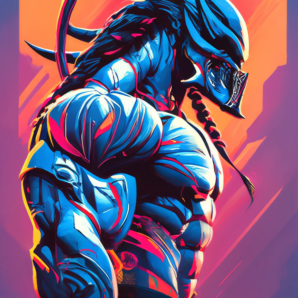 "Predator bodybuilder from the side, bright lighting, aesthetically ...