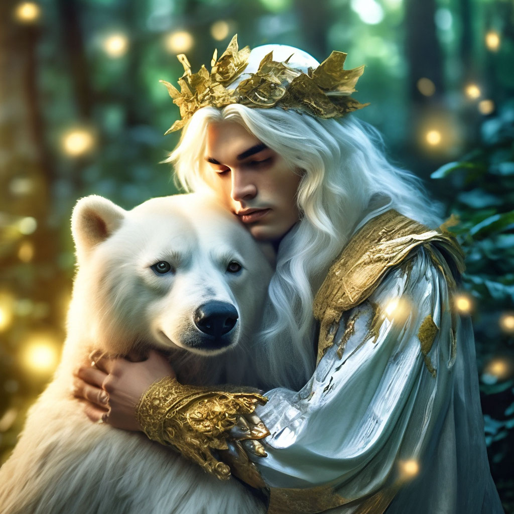 "Fantasy photos.The son of a Goblin.A handsome guy.a crown of leaves ...