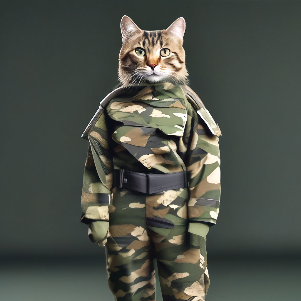 "Protective camouflage suit for protection from the cat.full-length ...