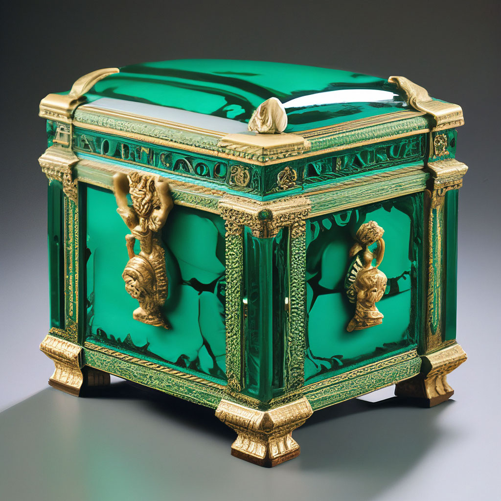 "Malachite casket" — image created in Shedevrum