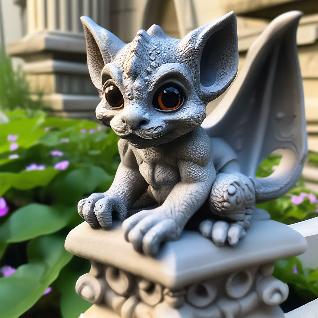 "Cute little gargoyle" — image created in Shedevrum