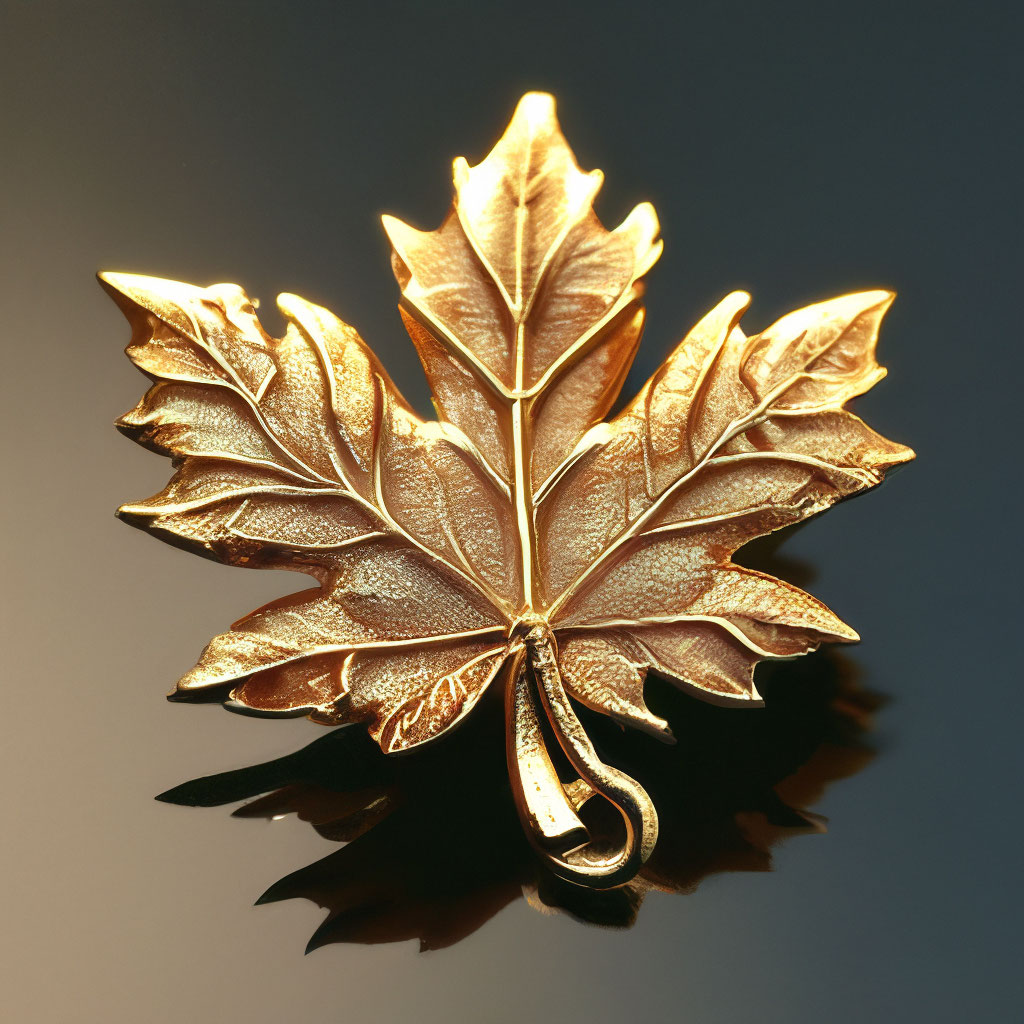 "Maple leaf brooch, beauty, aesthetics, volume,shadows,filigree ...