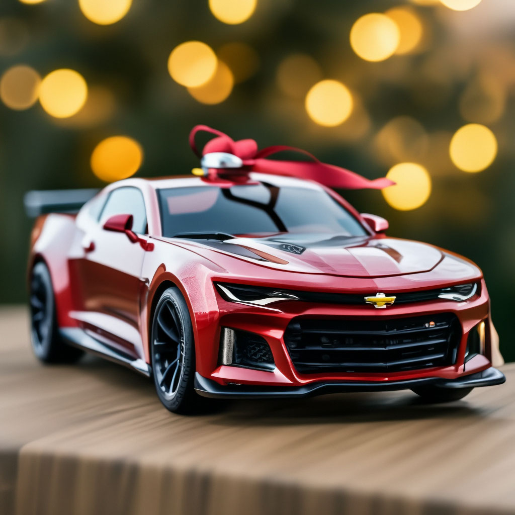 "Christmas tree toy Chevrolet Camaro ZL1 2016" — image created in Shedevrum