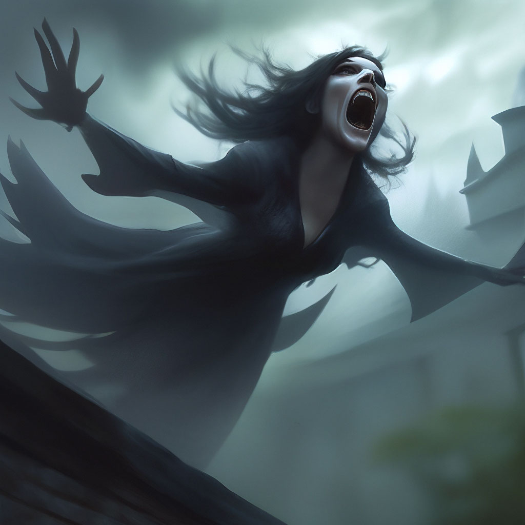 "The banshee flies out of the basement with a terrible scream" — image ...