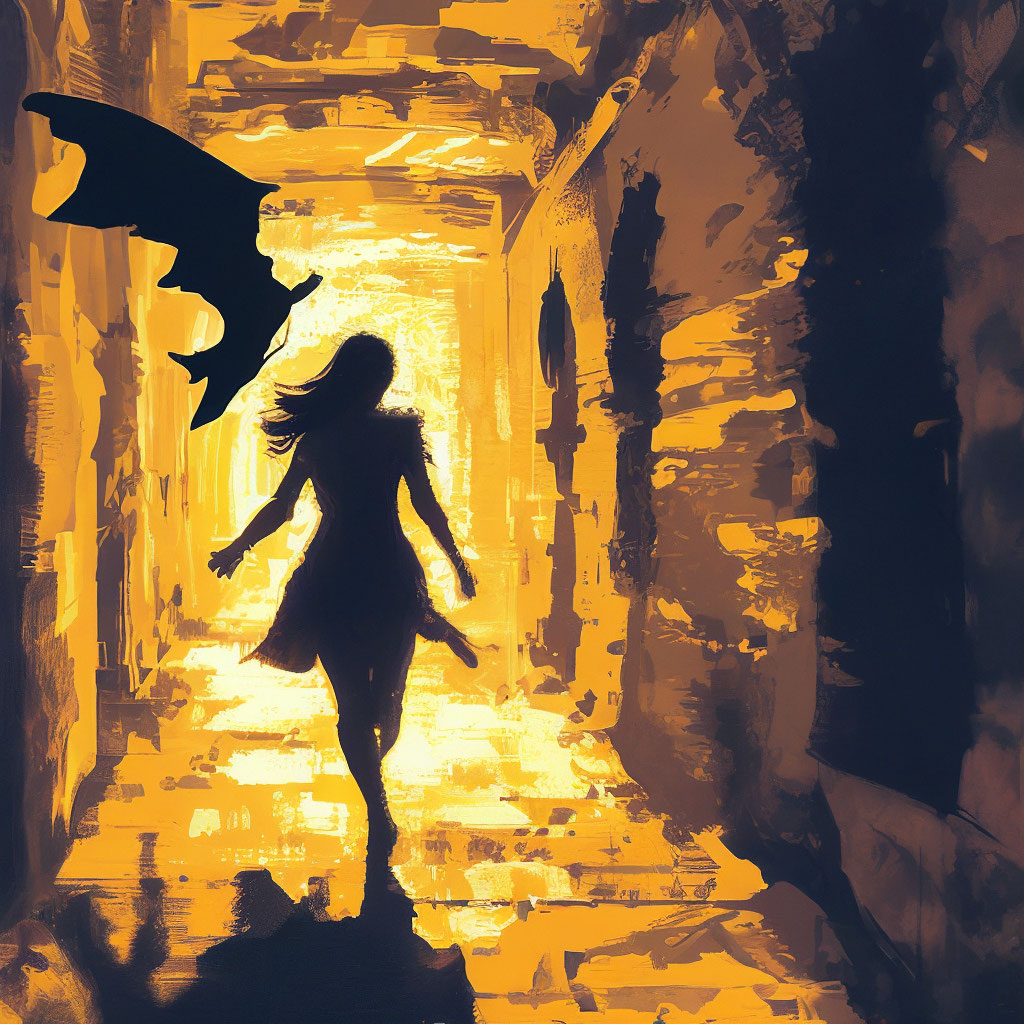 "Seductive girl, in a dungeon, at night, scary,being chased by a bat ...