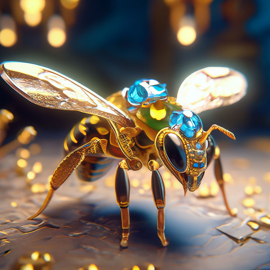 "The jewel bee" — image created in Shedevrum