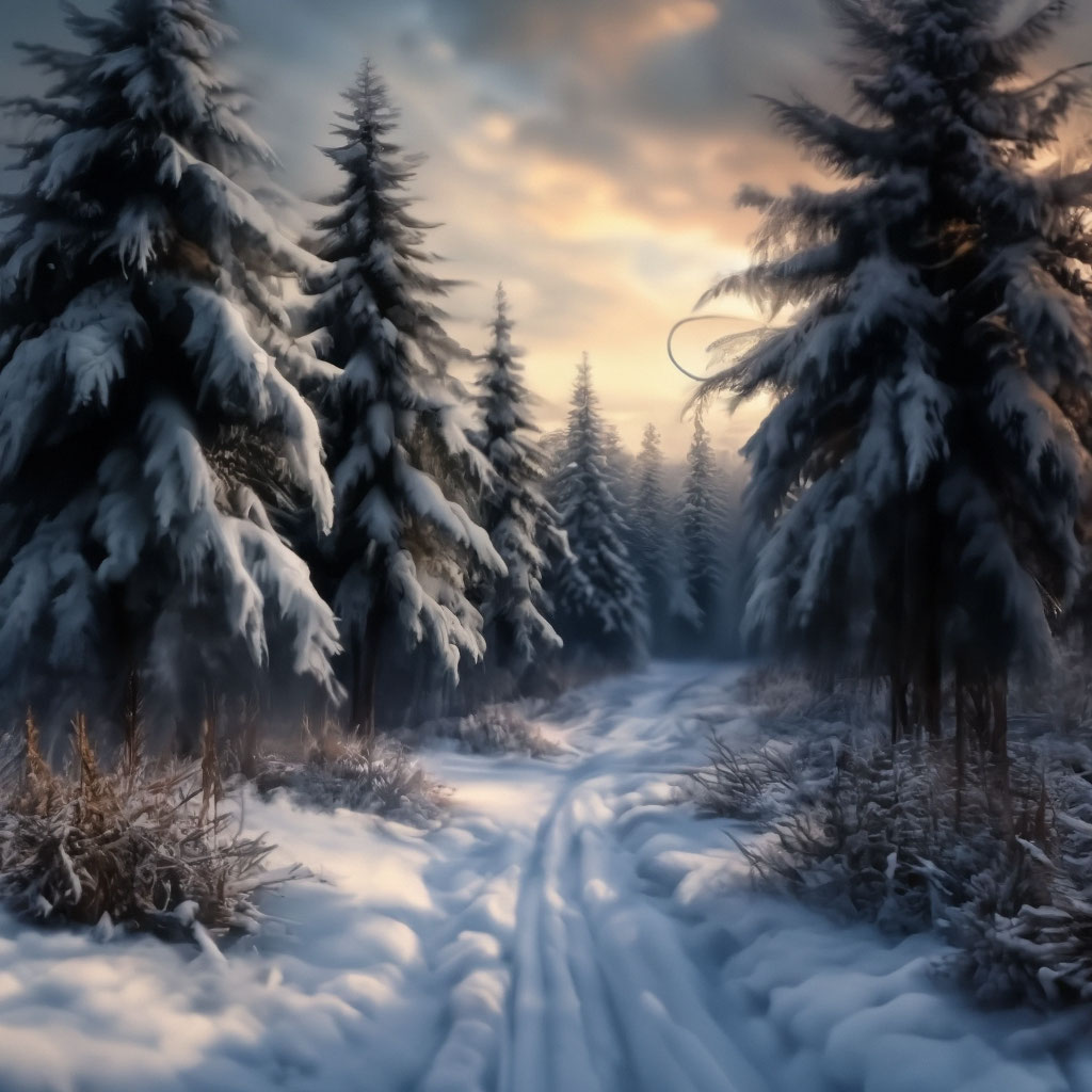 "The forest in winter, Christmas trees in the snow, a lot of snow ...