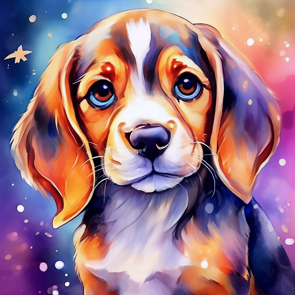 "🌟 cute beautiful beagle, cartoon, 4d, aesthetically pleasing ...