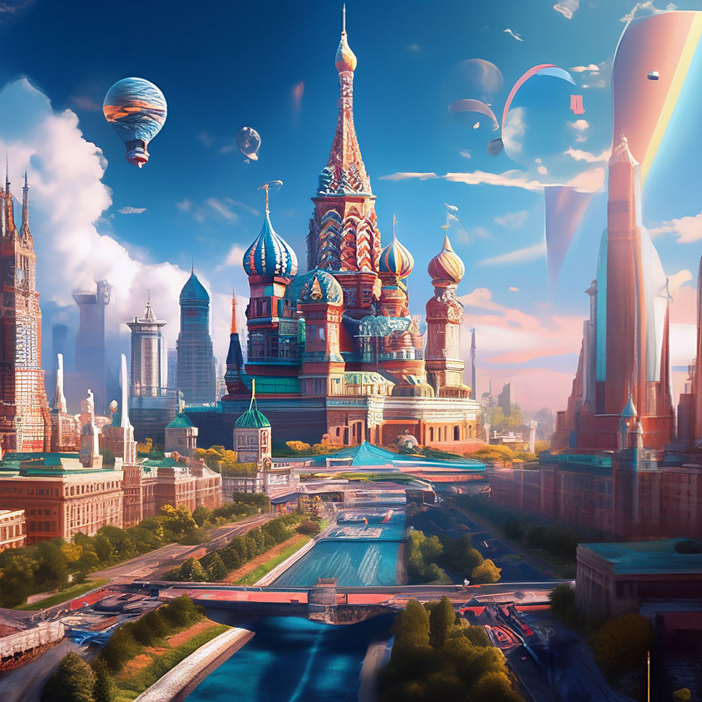 "Moscow in the future" — image created in Shedevrum
