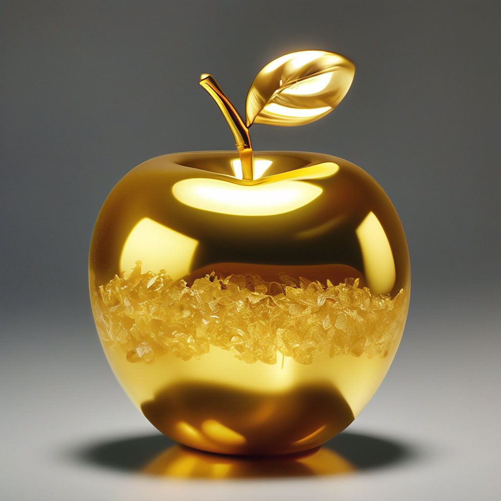 "Golden apple" — image created in Shedevrum