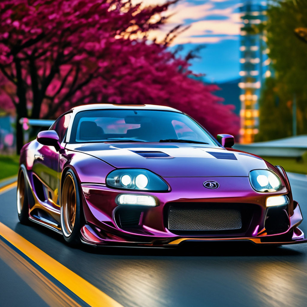 "Toyota Supra zatyunegovanaya understated distributes sideways on the ...