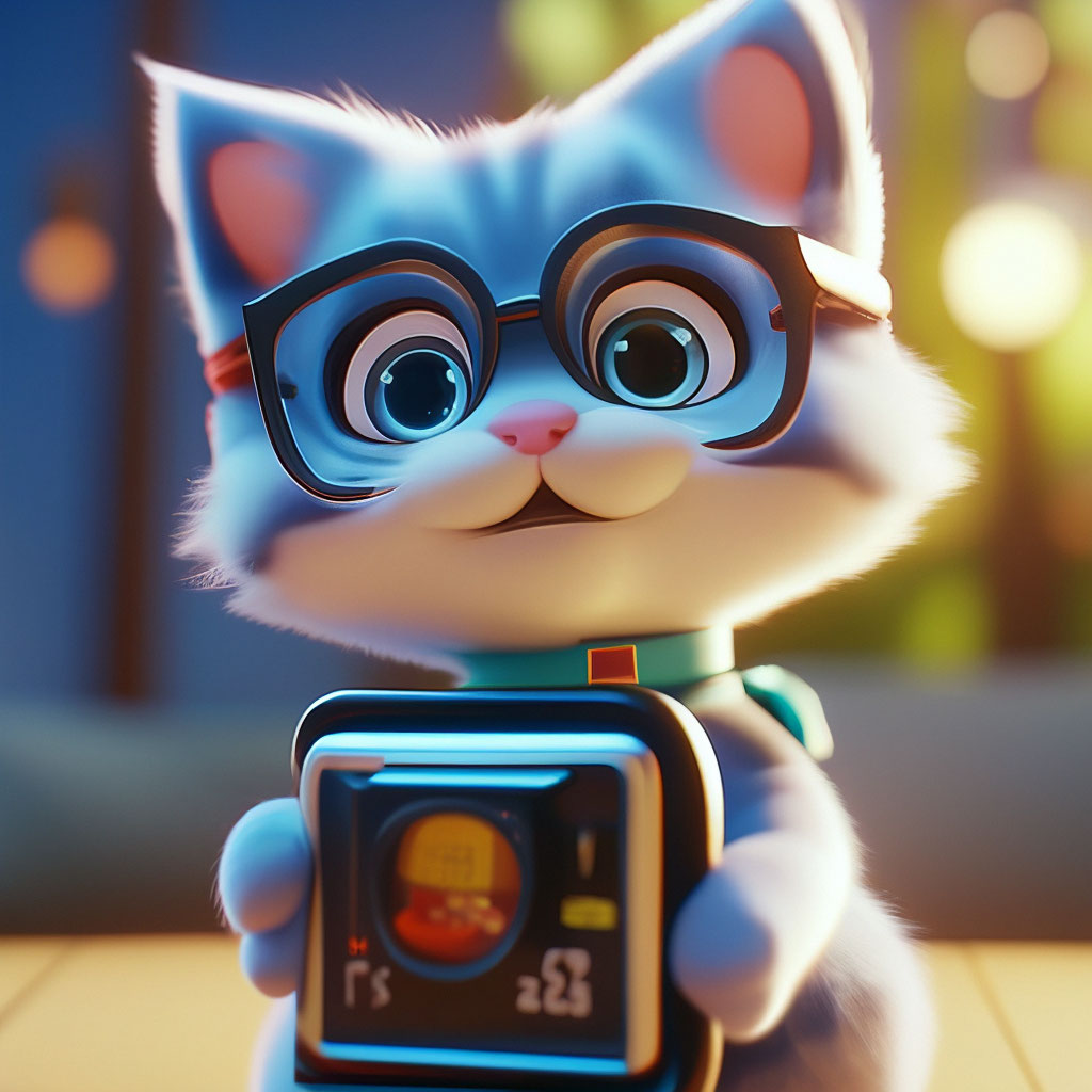 "Pixar Polaroid Cat" — image created in Shedevrum
