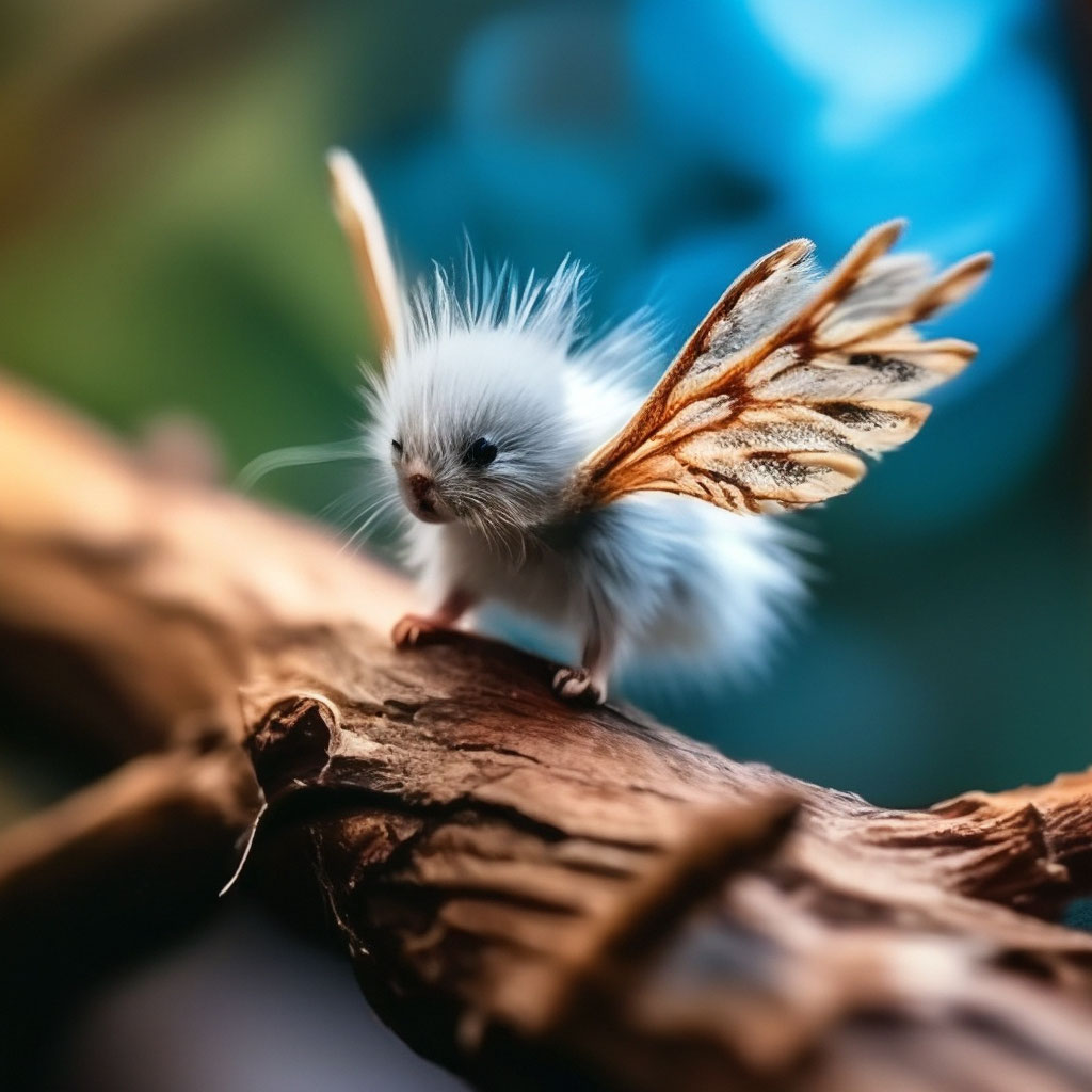 "The tiniest and cutest furry creature with wings 🪽on a twig ...