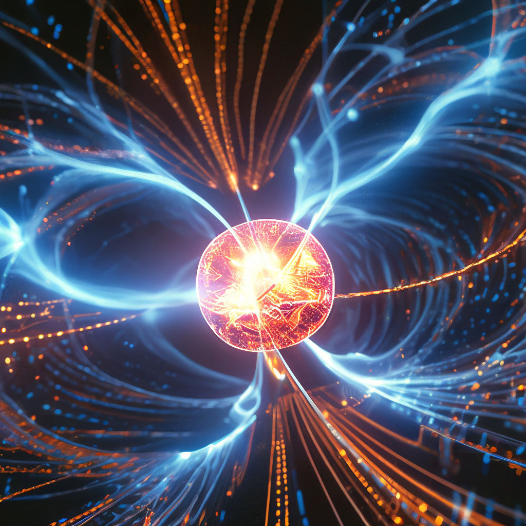 "Plasma in a magnetic field" — image created in Shedevrum