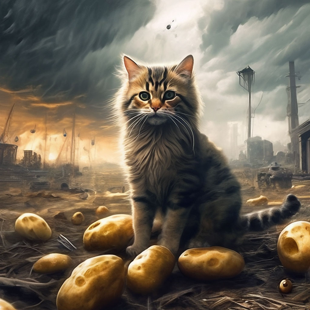 "Cat -potato" — image created in Shedevrum