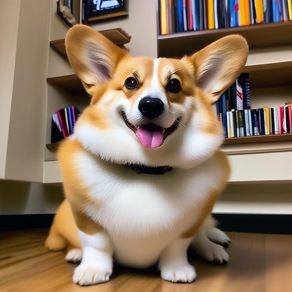 "The biggest corgi" — image created in Shedevrum