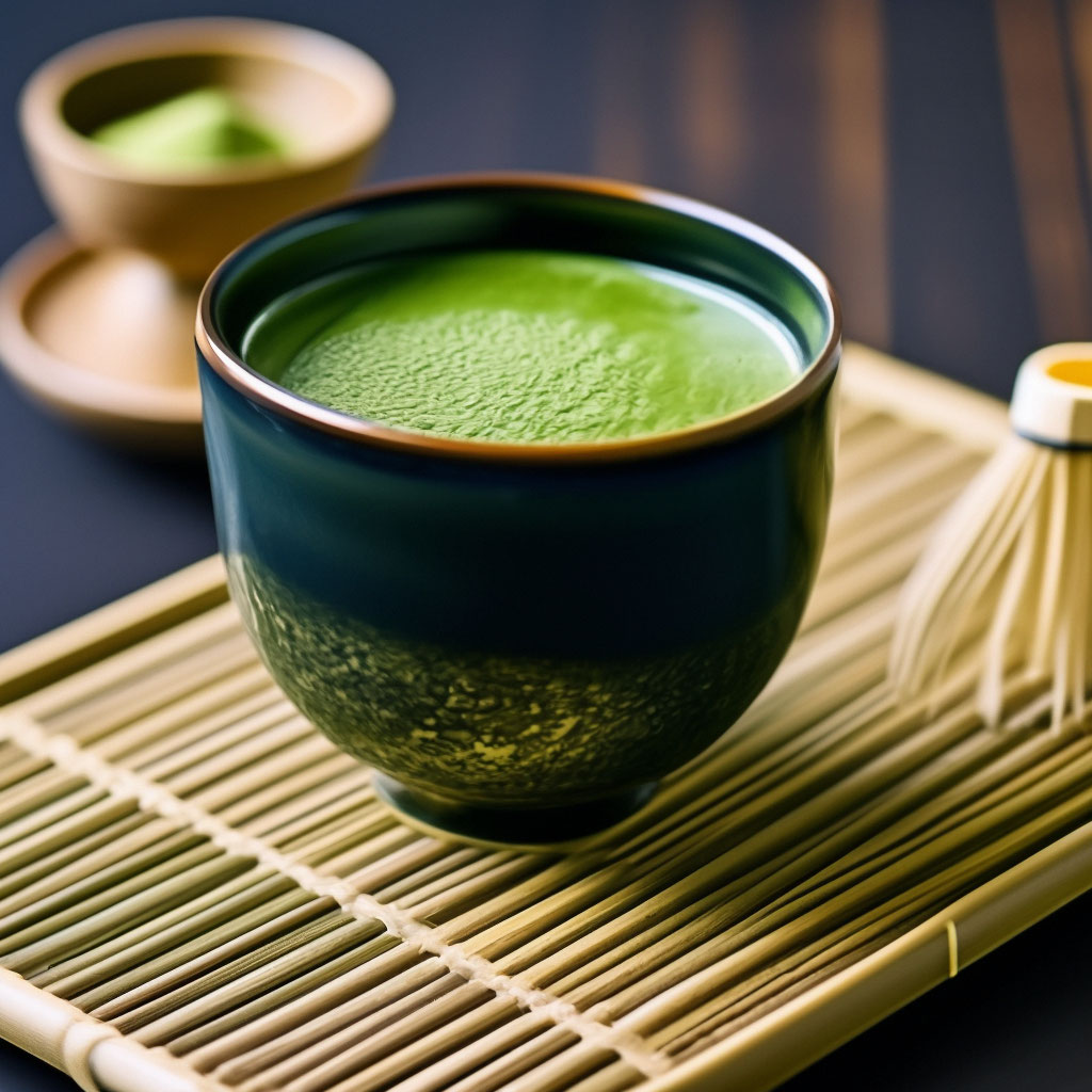 "Matcha drink Japanese powdered green tea. It is traditionally used in ...