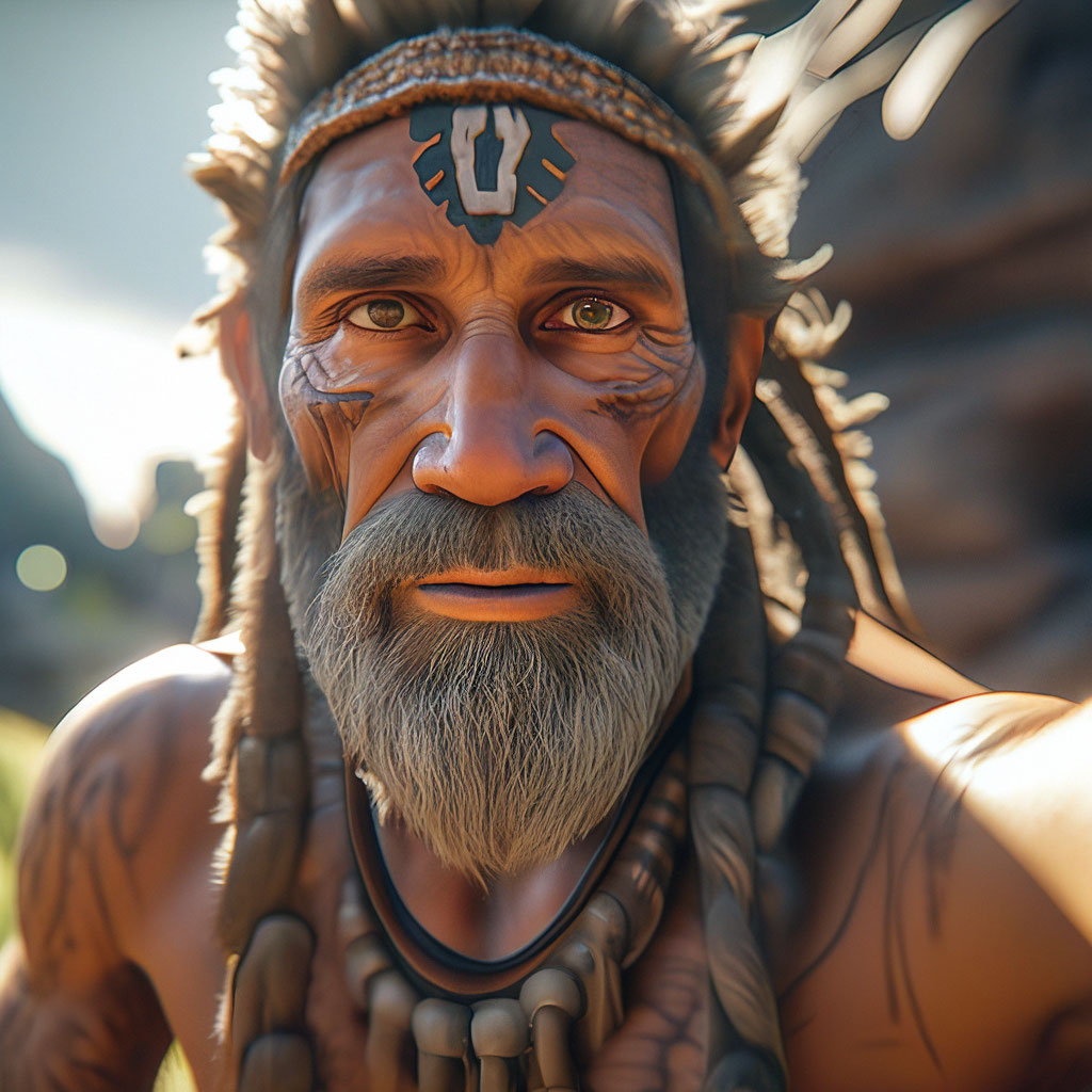 "Primitive man's selfie, aesthetically pleasing, beautiful, realistic ...