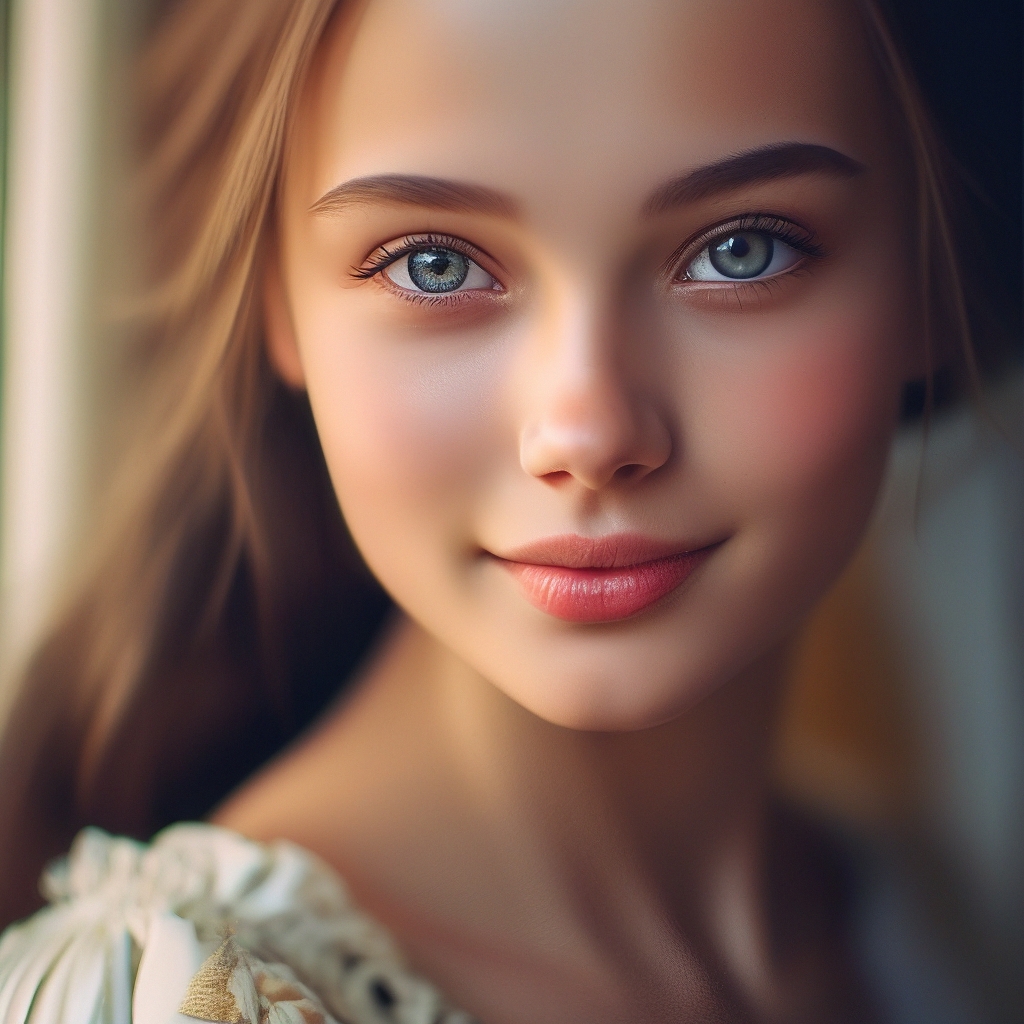 "Russian russian beauty, beautiful girl, cute facial features, light ...