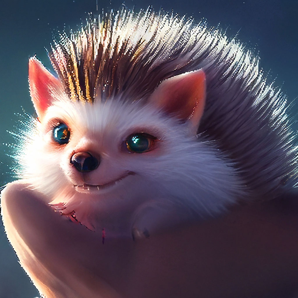 "A cat in the form of a hedgehog" — image created in Shedevrum
