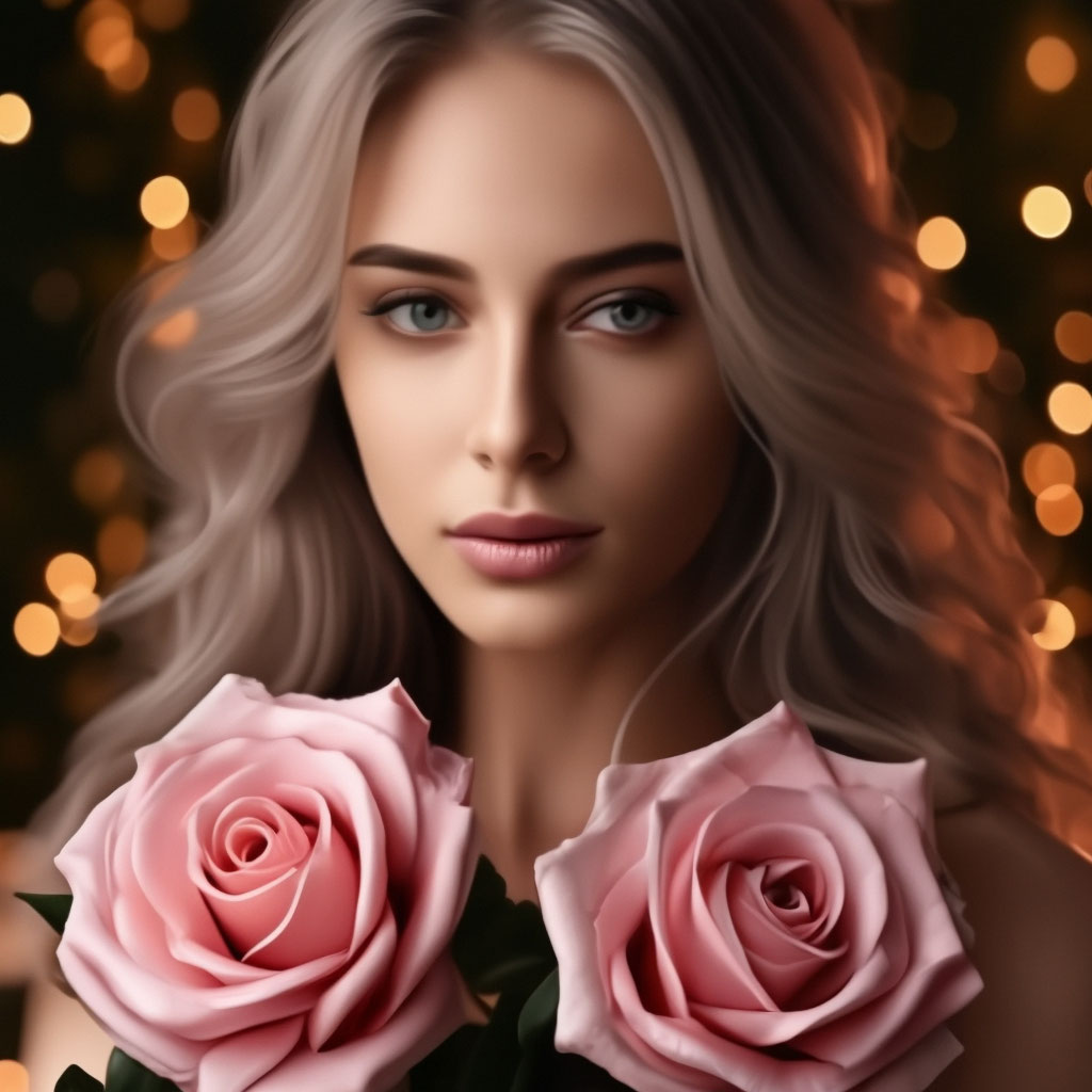 "Fantasize New Year's Fantasy + Christmas tree+ fractals of powdery pink roses,surrealism ...