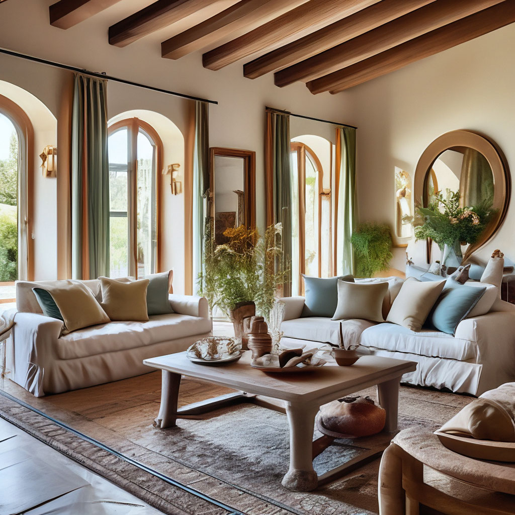 "Living room in Provence style" — image created in Shedevrum