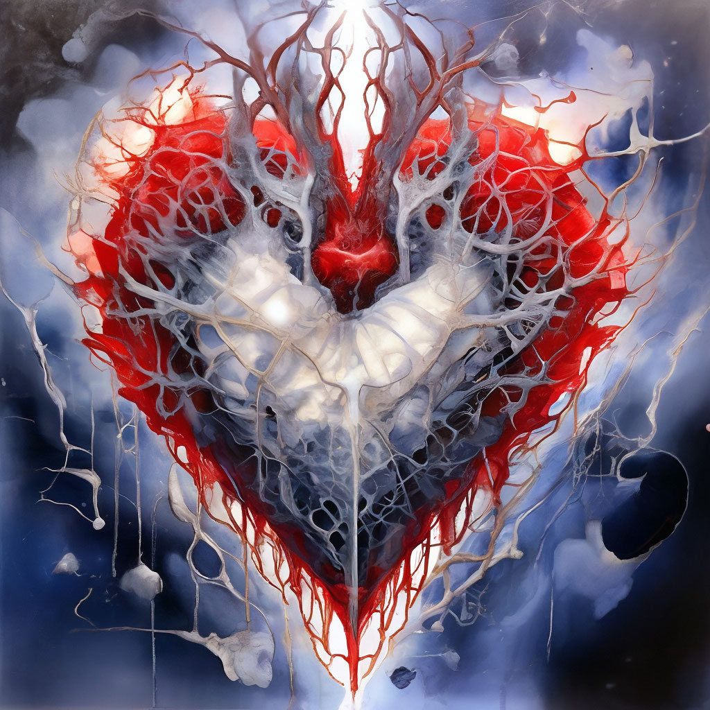 "Fractal of a heart made of haze and sand love from the creator, Thor ...