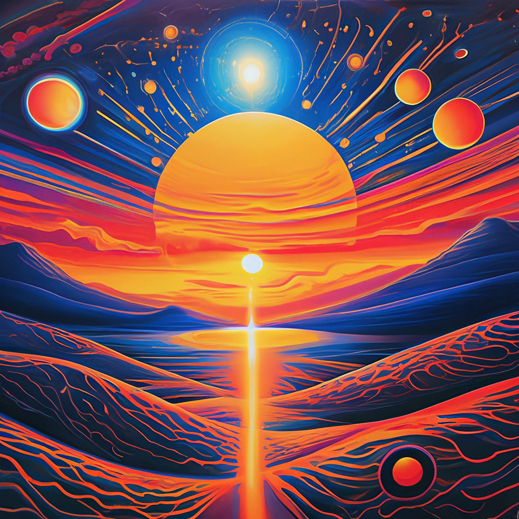 "Night Sun" — image created in Shedevrum