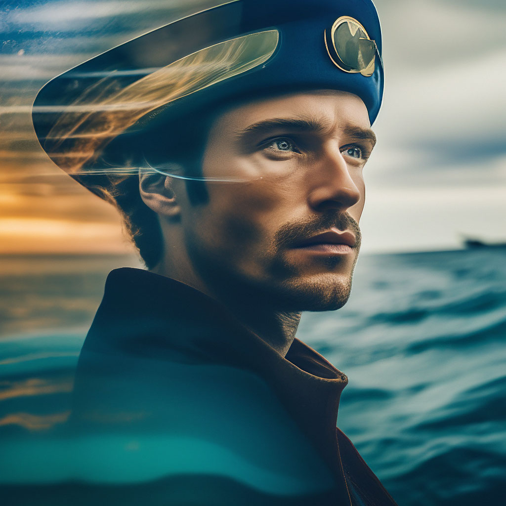 "1 Surreal + hyperrealism, 5D, aquar double exposure: a man's journey ...