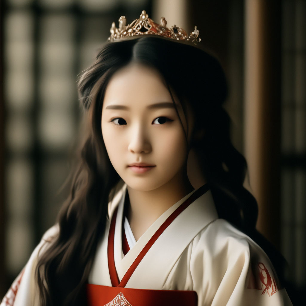 "A princess from Japan" — image created in Shedevrum