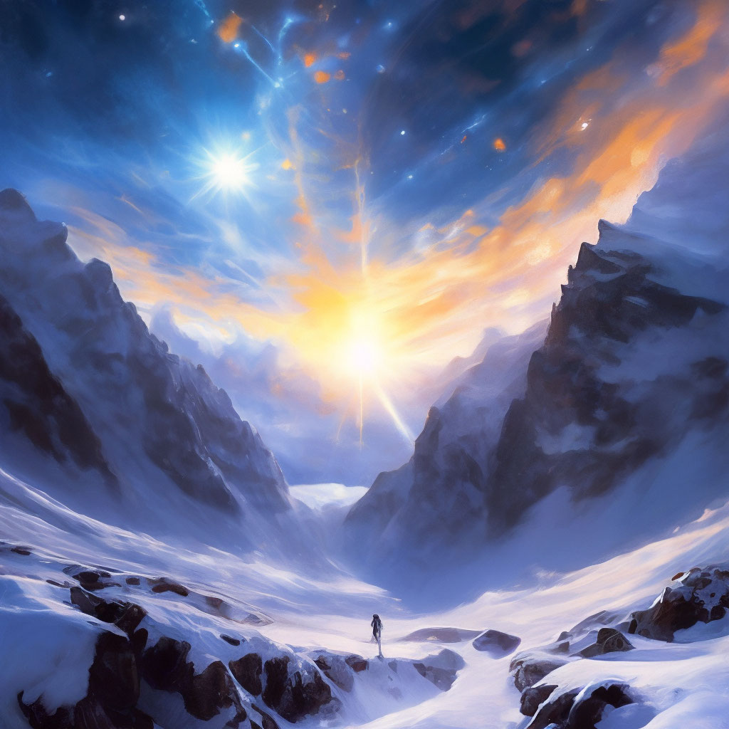 "The feeling of WINTER) the greatness of white, freshness, purity, cold ...