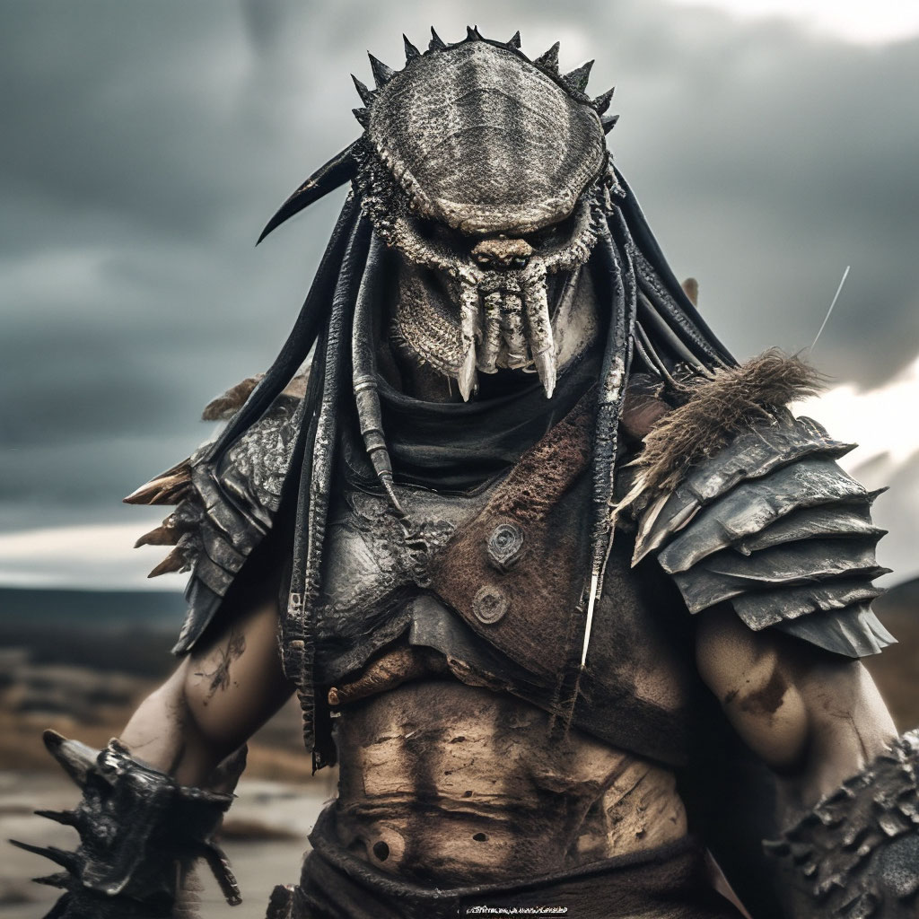 "Predator elder, professional photo, realistic, 64k, 30mm lens, 1/250s ...