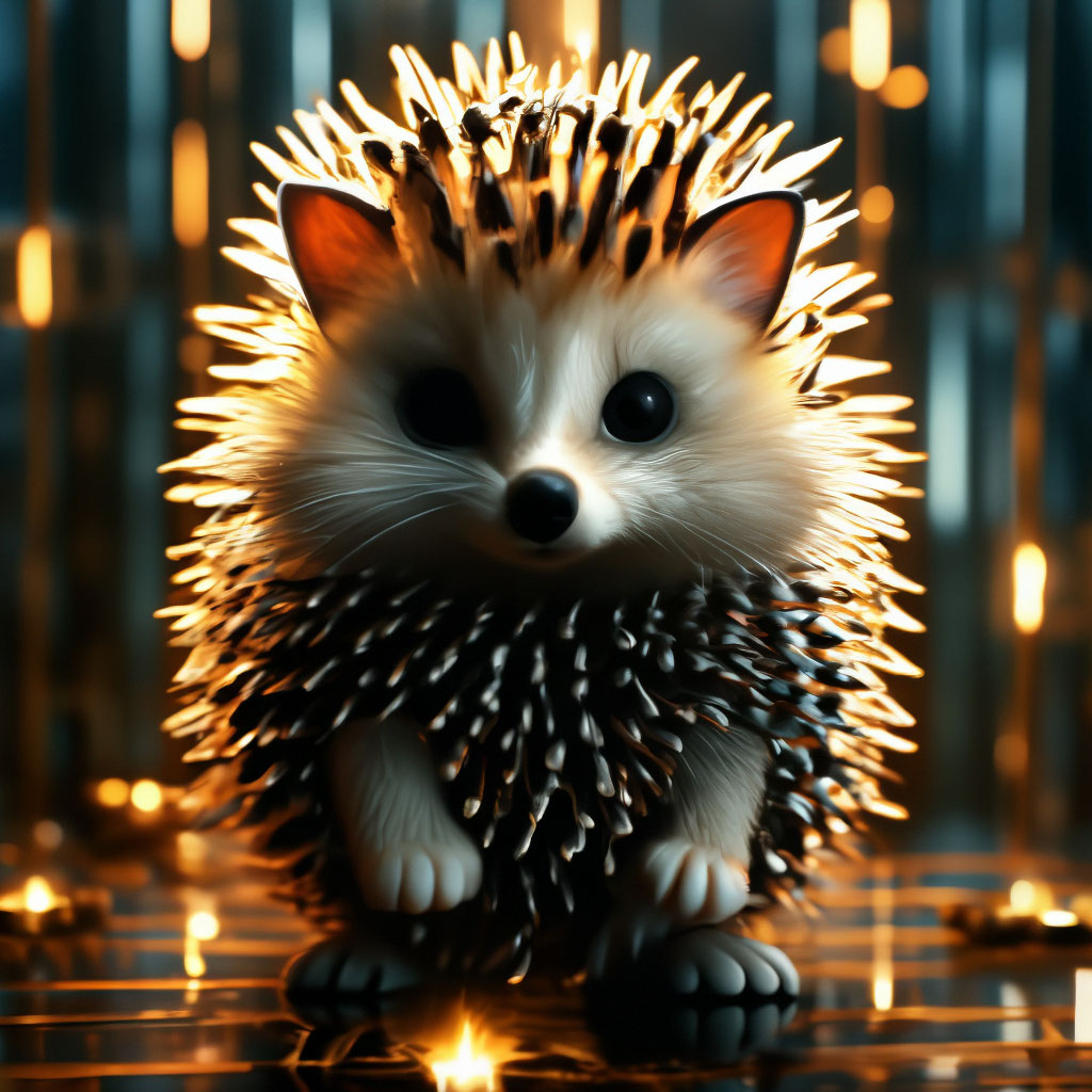 "The Hedgehog cat" — image created in Shedevrum